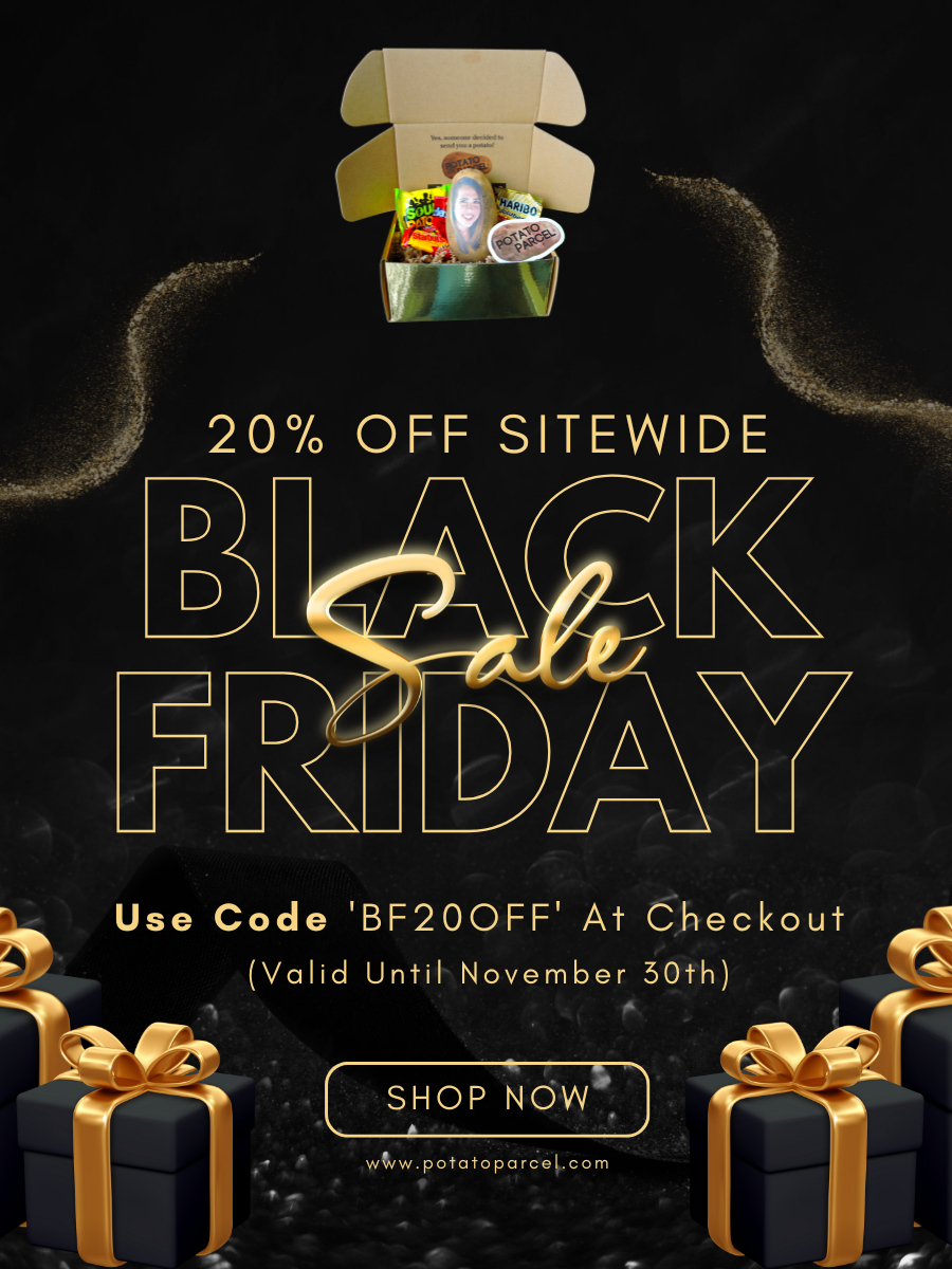 Potato Parcel - Your Image and Message on a Potato! A Unique Gift!