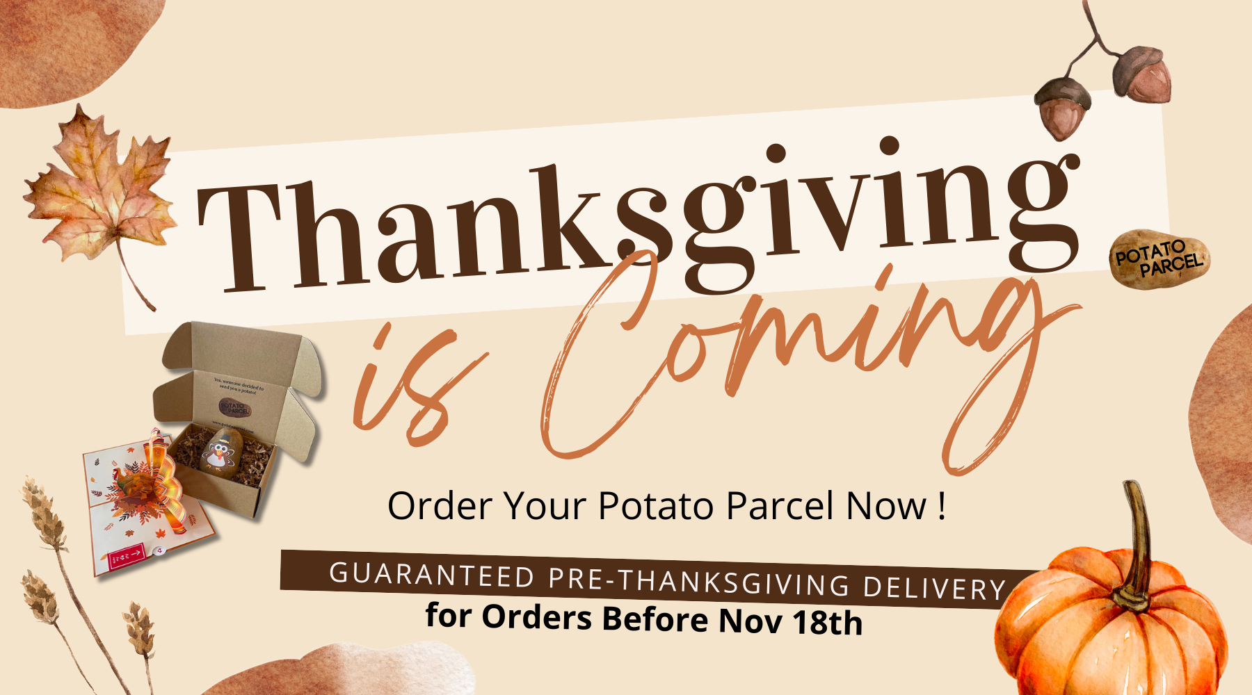 Potato Parcel - Your Image and Message on a Potato! A Unique Gift!