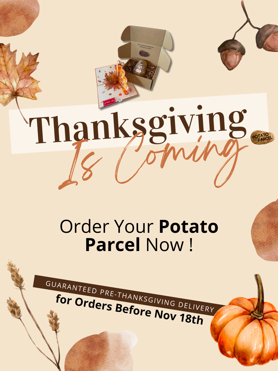 Potato Parcel - Your Image and Message on a Potato! A Unique Gift!